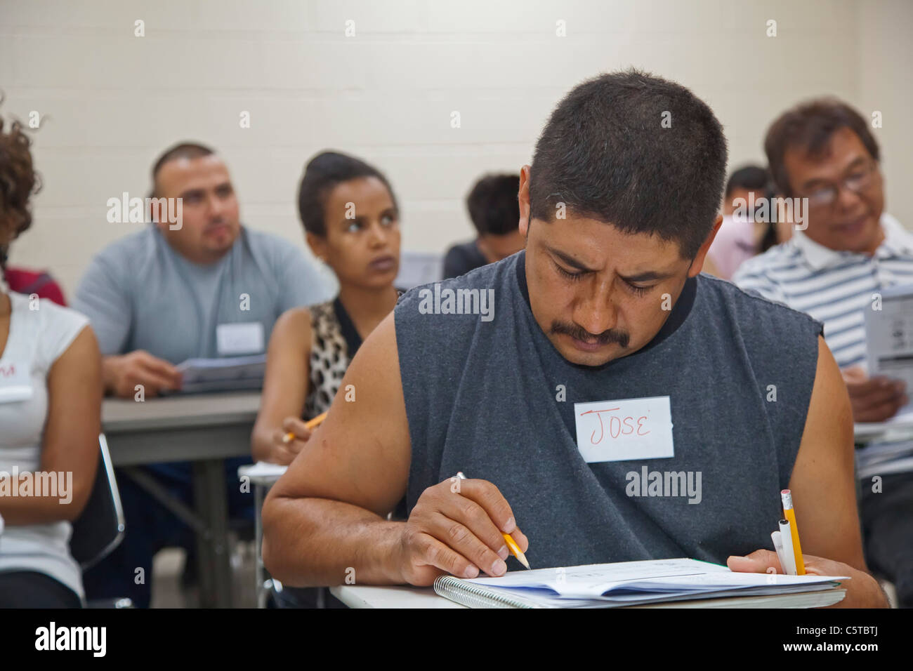 Latino immigrant studying hi-res stock photography and images - Alamy
