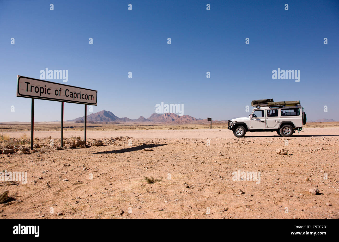 Tropic of Capricorn on the C14 gravel road near the Gaub pass. Namib ...