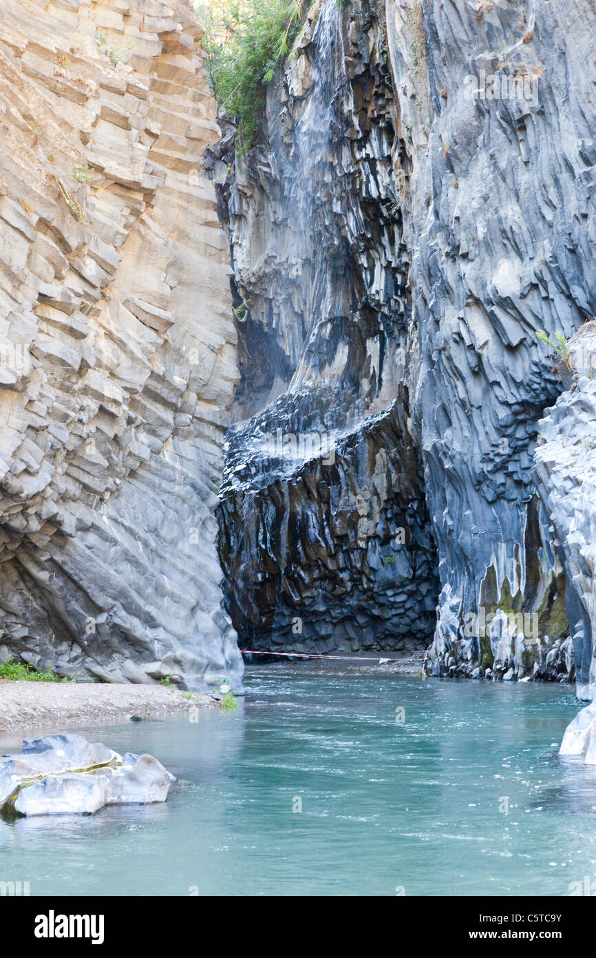 Alacantara Gorge Sicily Italy Stock Photo - Alamy