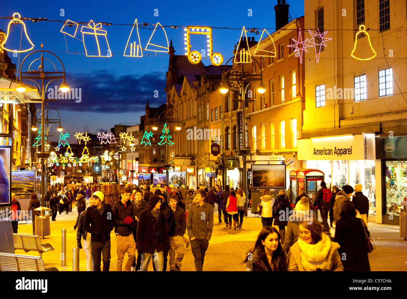 Leeds briggate at dusk hi-res stock photography and images - Alamy