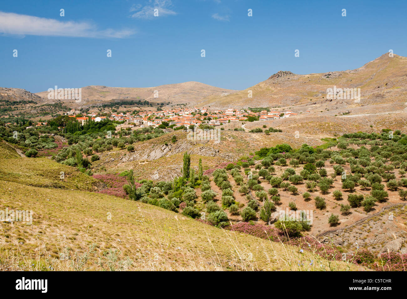 Eresos village on Lesbos, Greece Stock Photo - Alamy