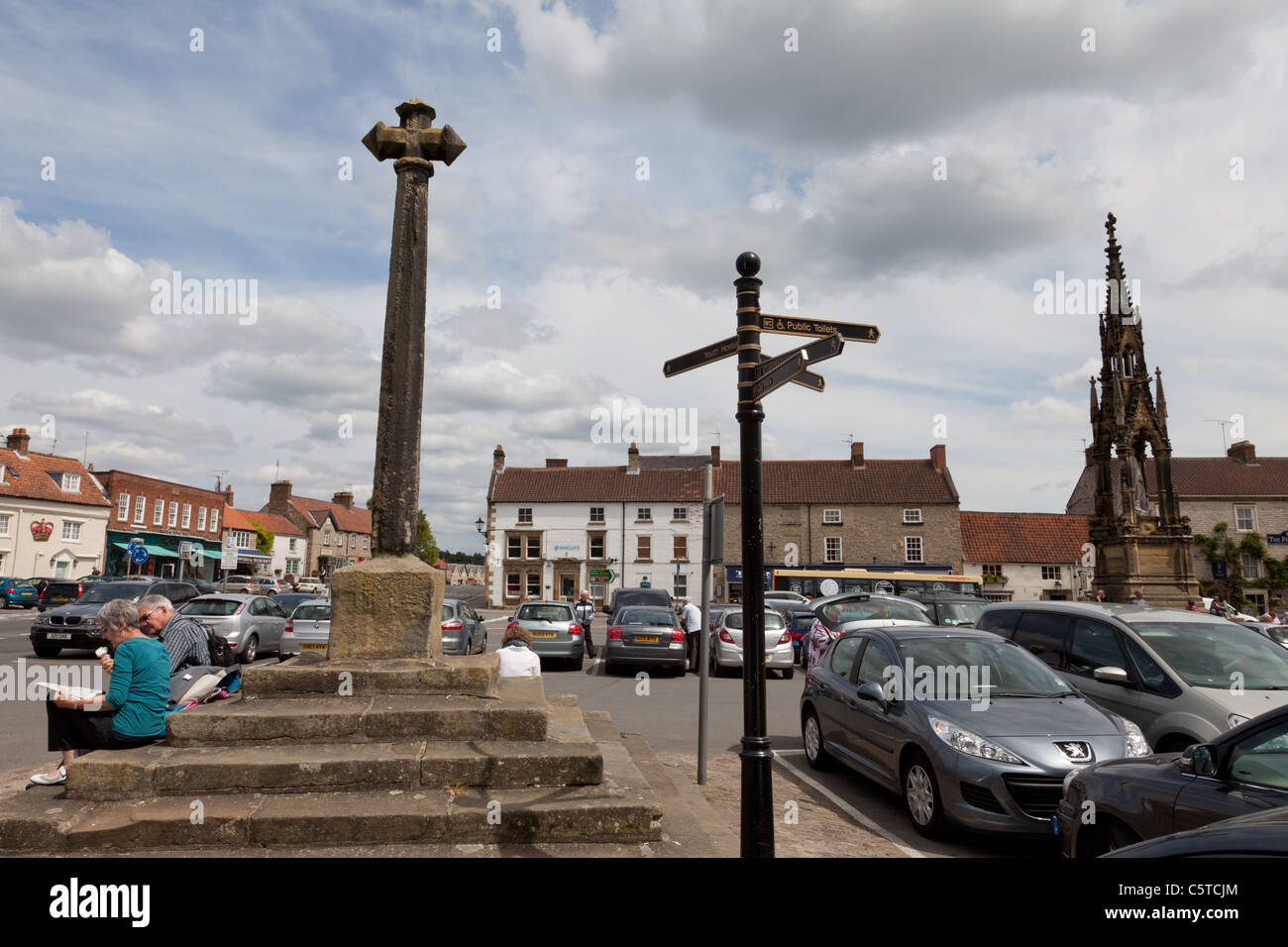 The market square in Helmsley,a market town in Yorkshire,UK Stock Photo ...