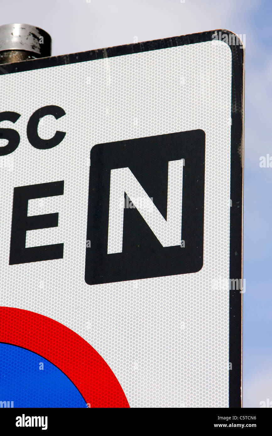 Character N alphabet character letter outside sign Stock Photo - Alamy