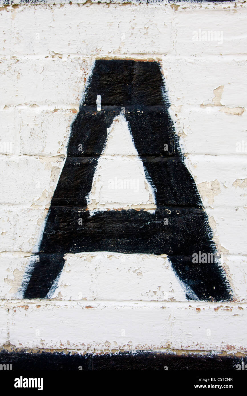A Character alphabet character letter outside sign Stock Photo - Alamy