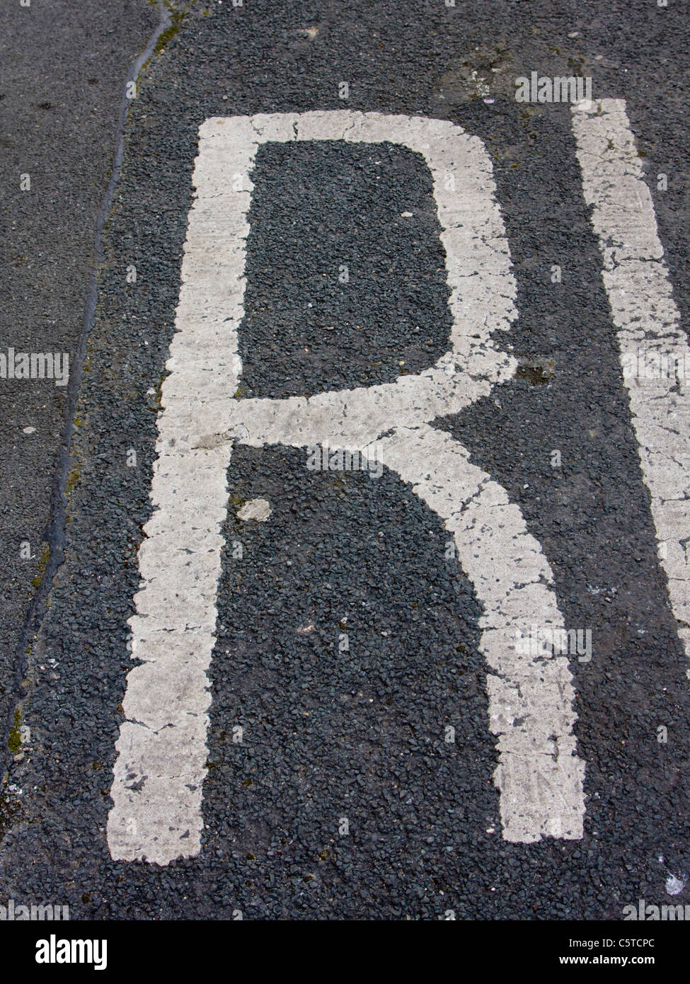 Character R alphabet character letter outside sign Stock Photo - Alamy