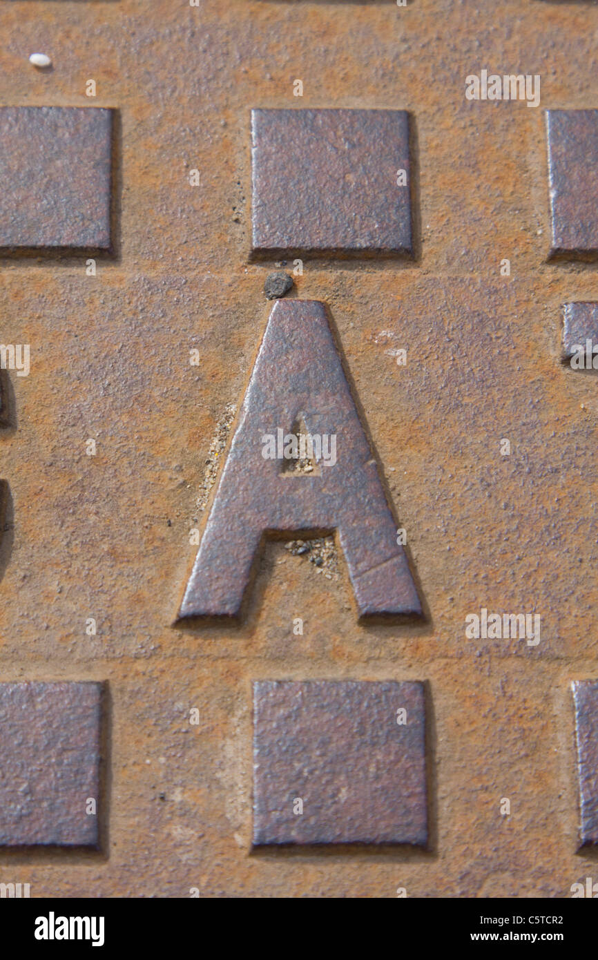 A Character alphabet character letter outside sign Stock Photo - Alamy