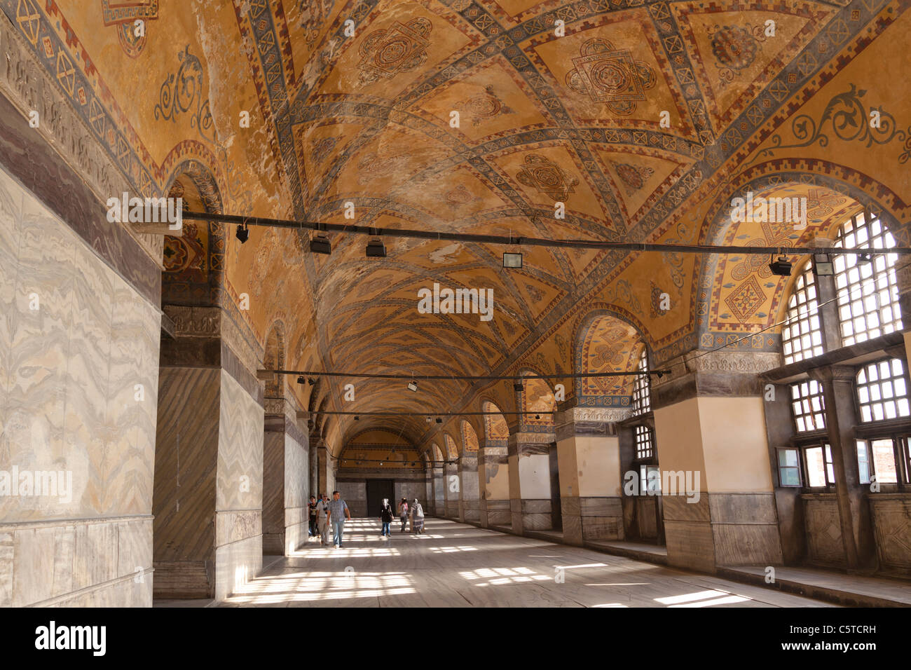 Gallery with beautiful painted ceiling, on the first floor Stock Photo ...