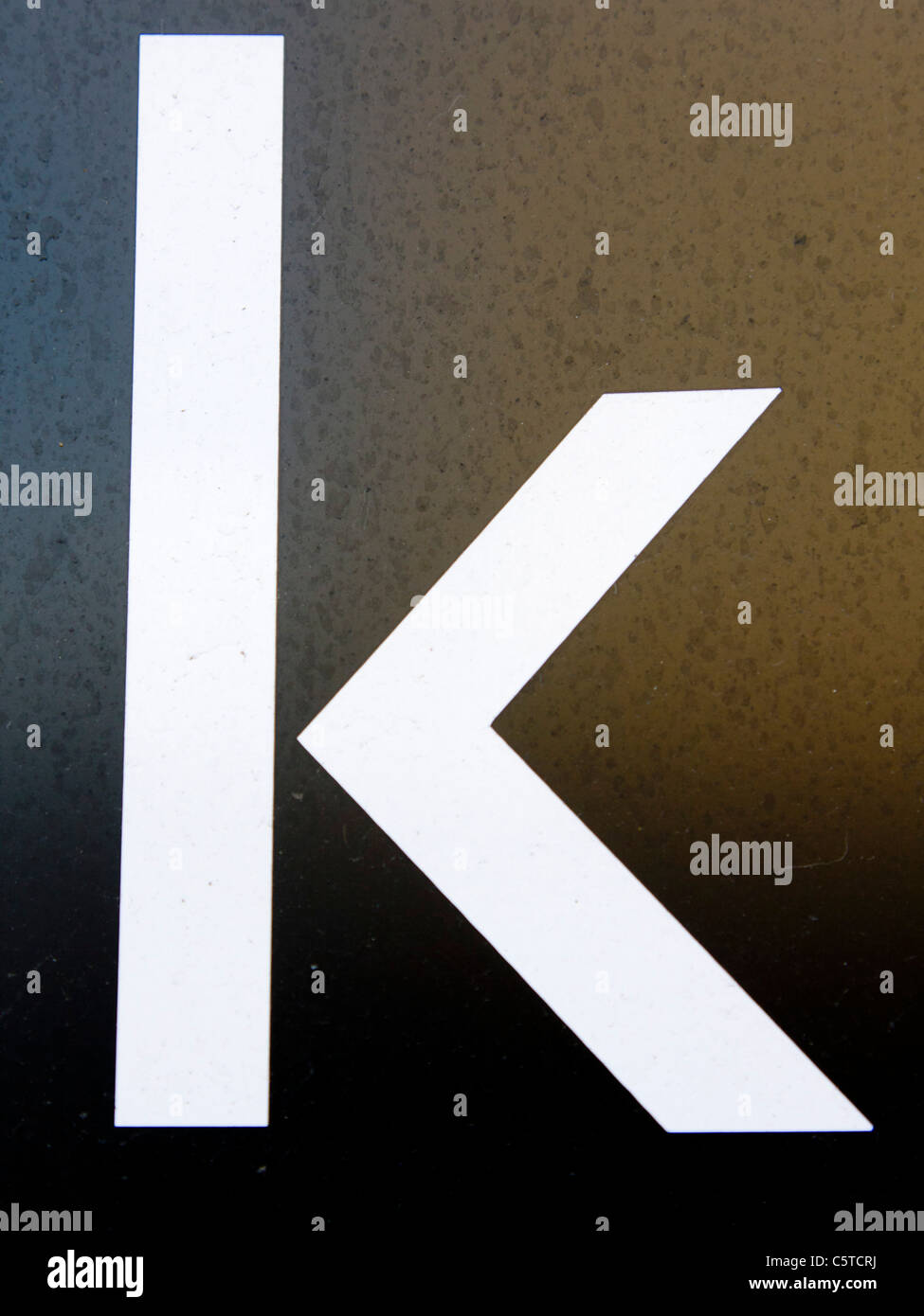 Character K alphabet character letter outside sign Stock Photo - Alamy