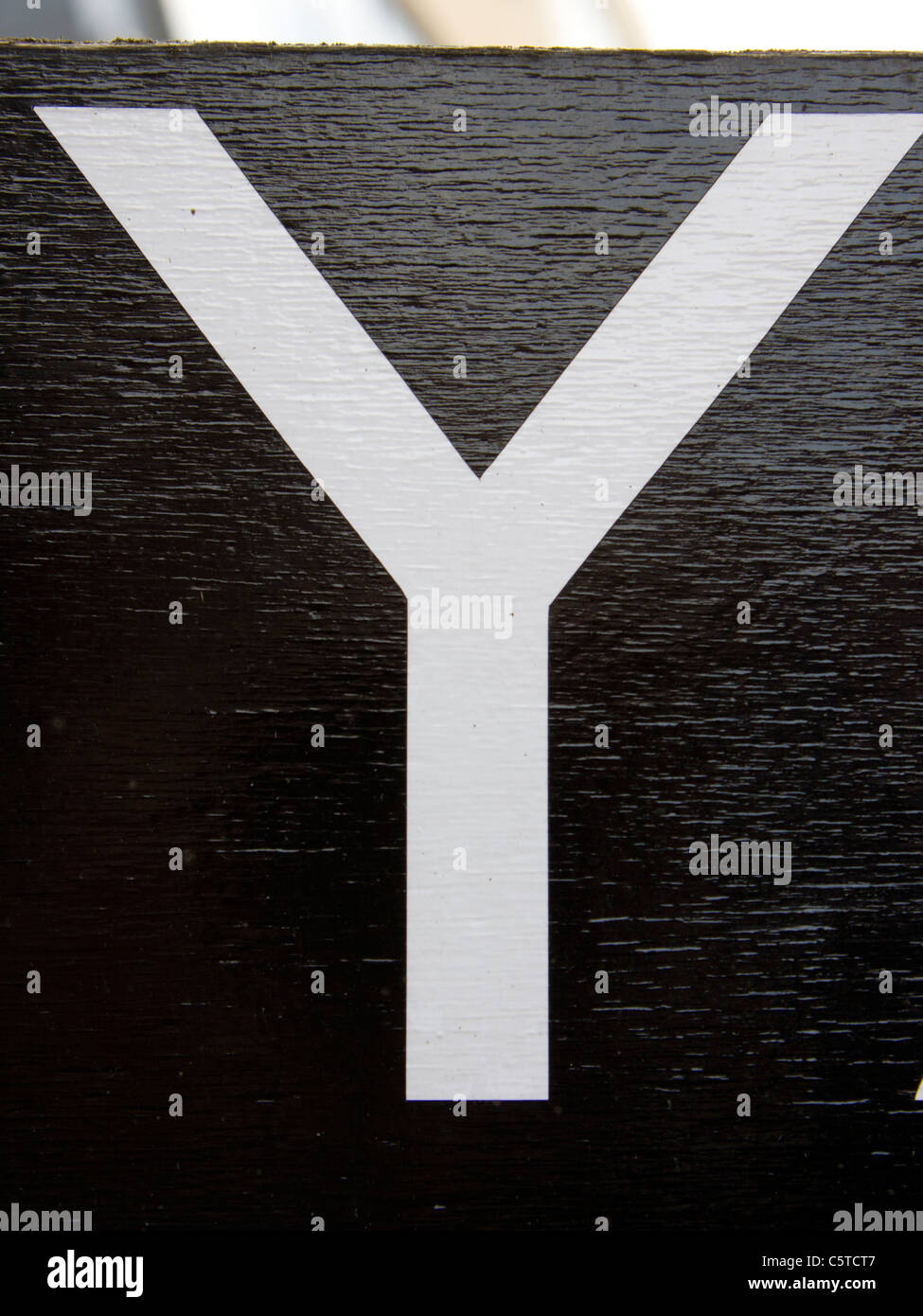 Character Y alphabet character letter outside sign Stock Photo - Alamy
