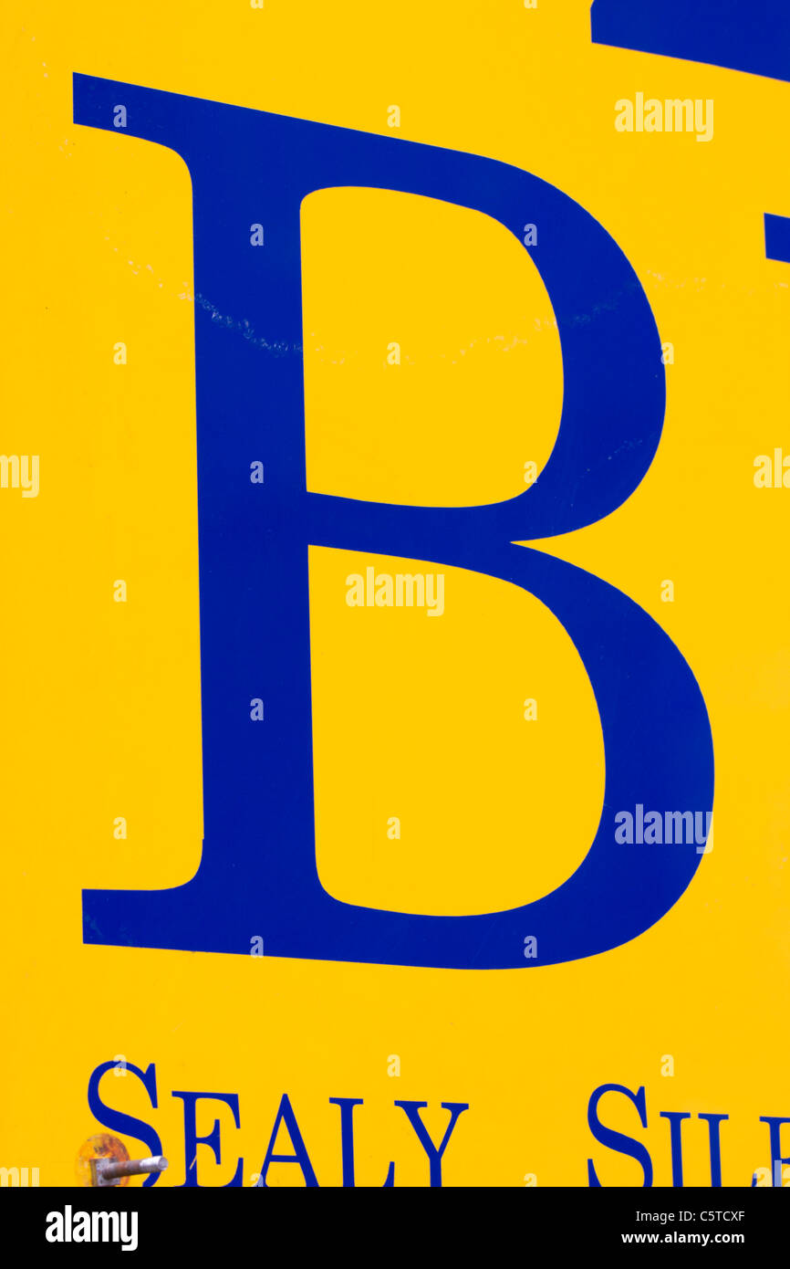 B Character alphabet character letter outside sign Stock Photo - Alamy