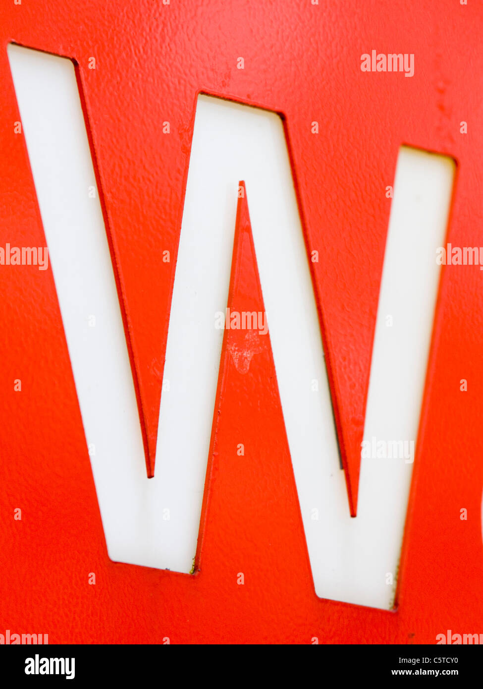 Character W alphabet character letter outside red Stock Photo - Alamy