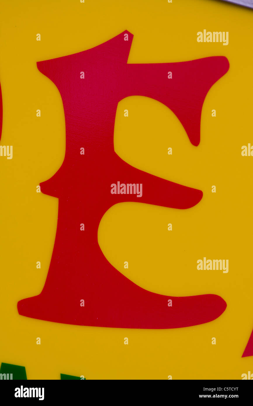 Character E alphabet character letter outside sign Stock Photo - Alamy