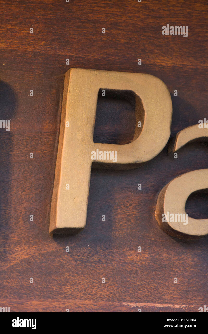 Character P alphabet character letter outside sign Stock Photo - Alamy
