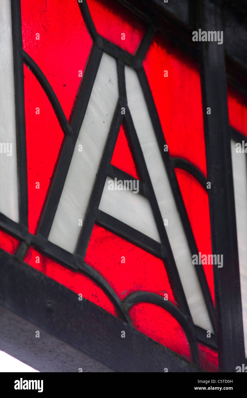 A Character alphabet character letter outside red Stock Photo - Alamy