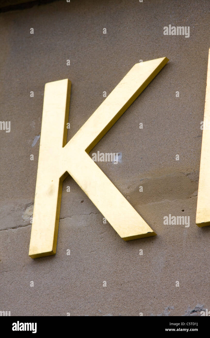 Character K alphabet character letter outside sign Stock Photo - Alamy