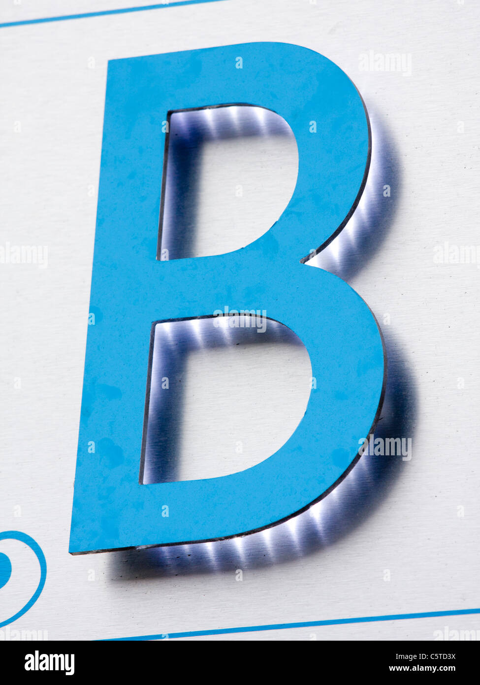B Character alphabet character letter outside sign Stock Photo - Alamy