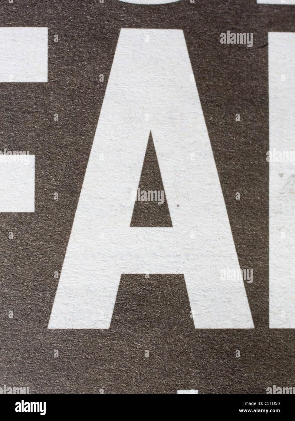 A Character alphabet character letter photograph Stock Photo - Alamy