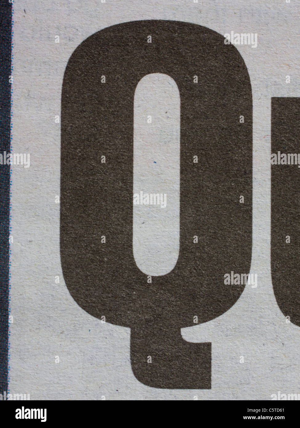 Character Q alphabet character letter photograph Stock Photo - Alamy