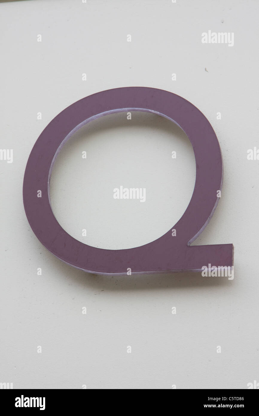 Character Q alphabet character letter photograph Stock Photo - Alamy
