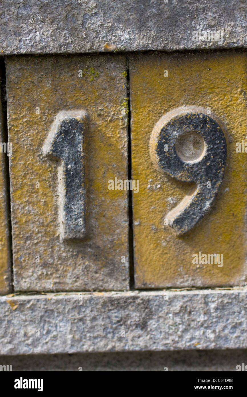 19 number hi-res stock photography and images - Alamy
