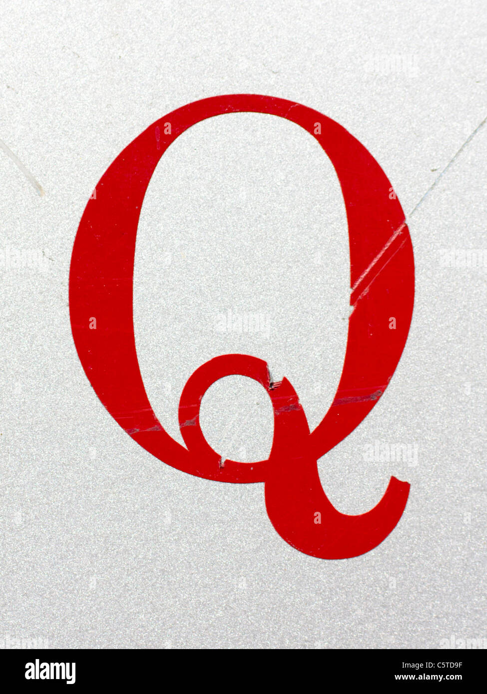 Character Q character letter photograph Stock Photo - Alamy