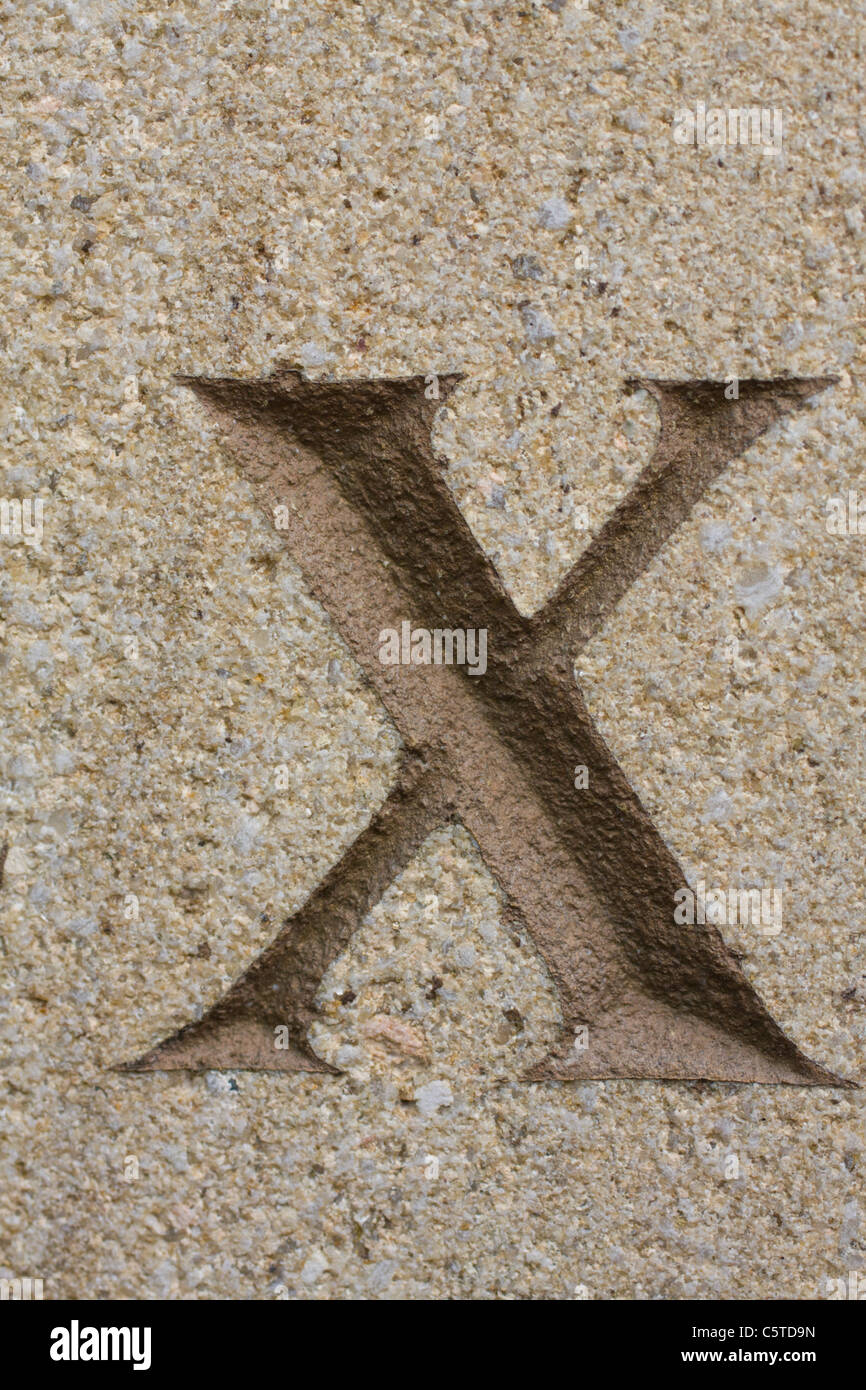 Character X alphabet character letter photograph Stock Photo - Alamy