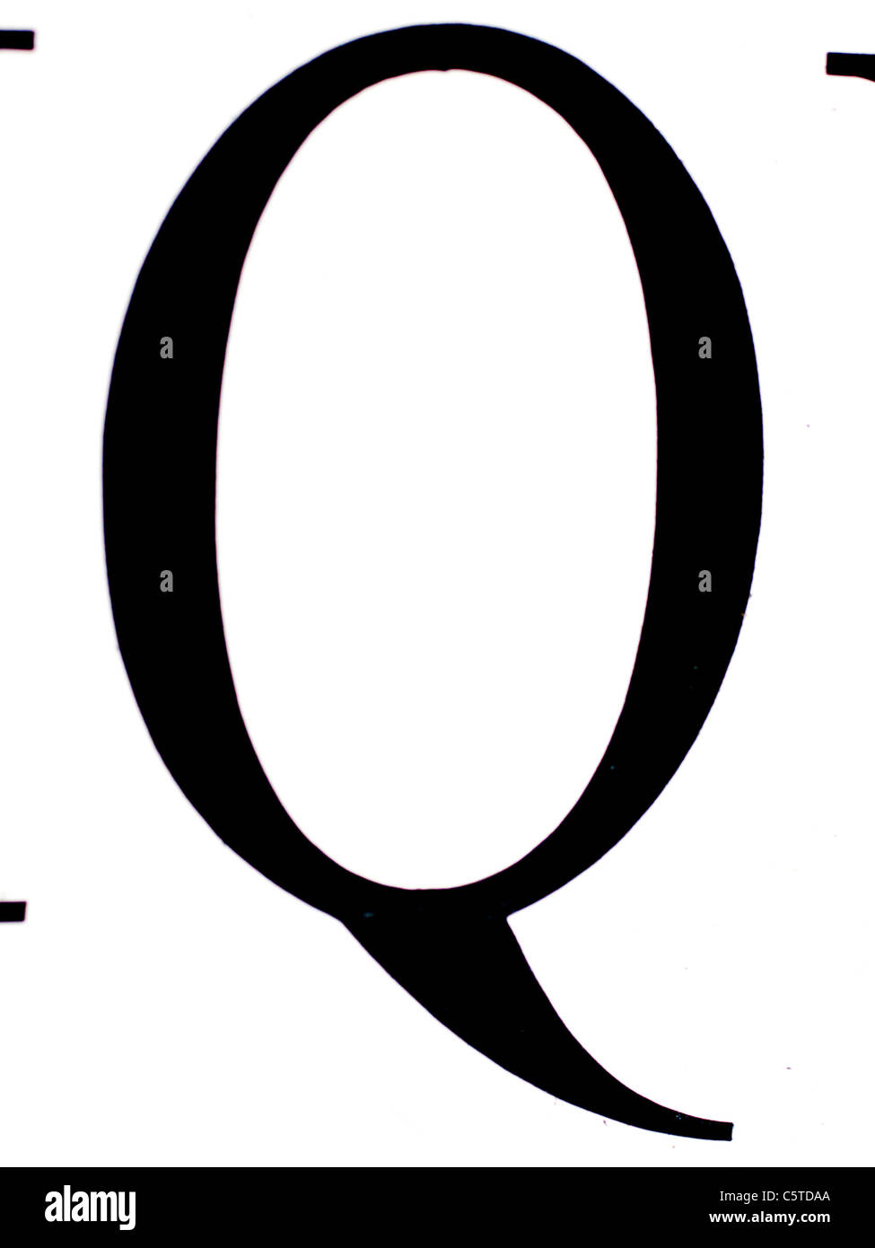 Character Q character letter photograph Stock Photo - Alamy
