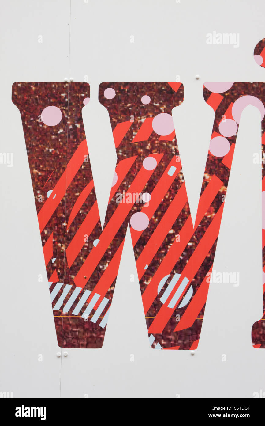 Character W character letter photograph Stock Photo - Alamy