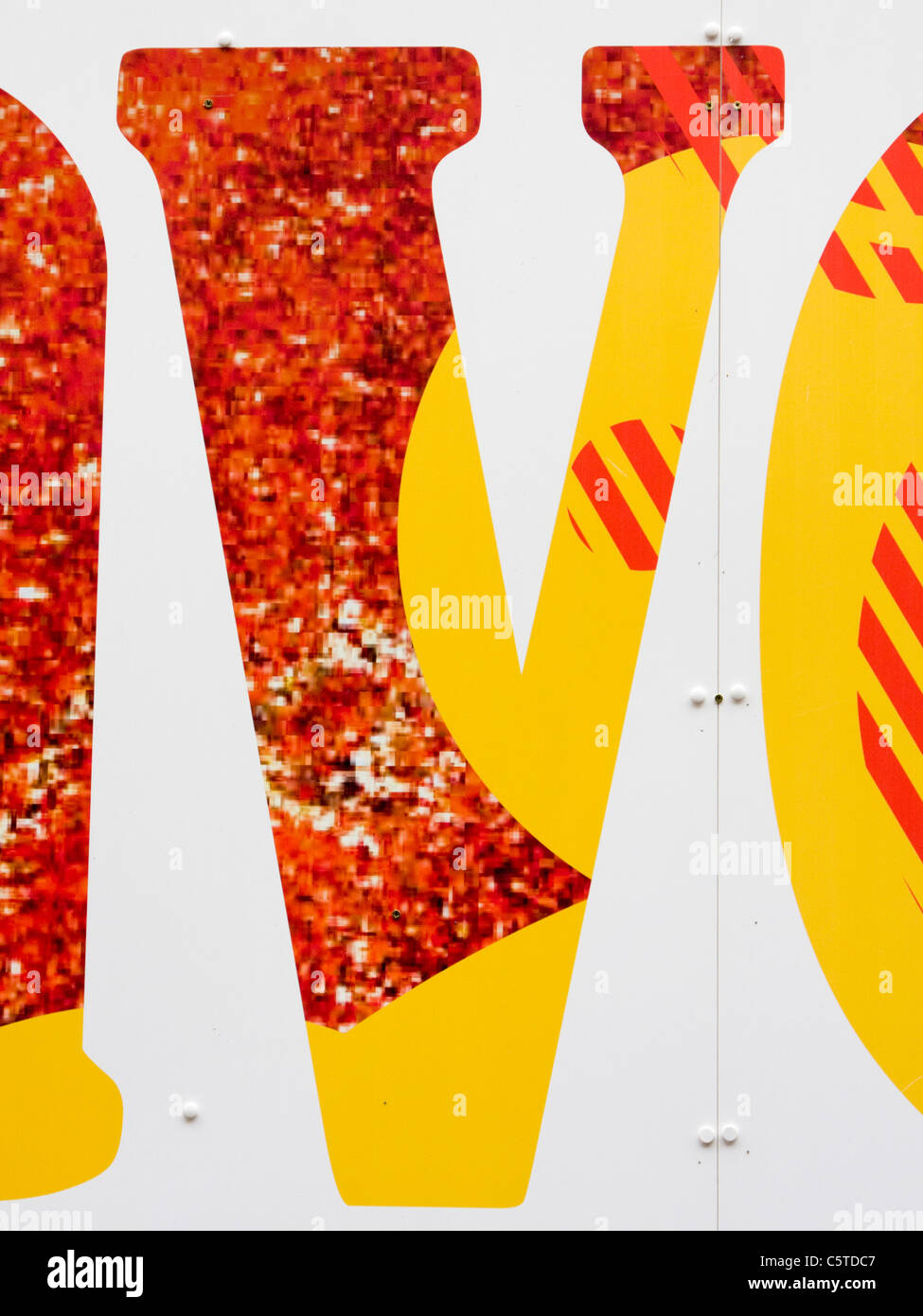 Character V character letter photograph brass Stock Photo - Alamy