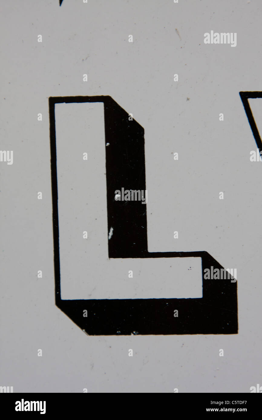Character L character letter photograph Stock Photo - Alamy