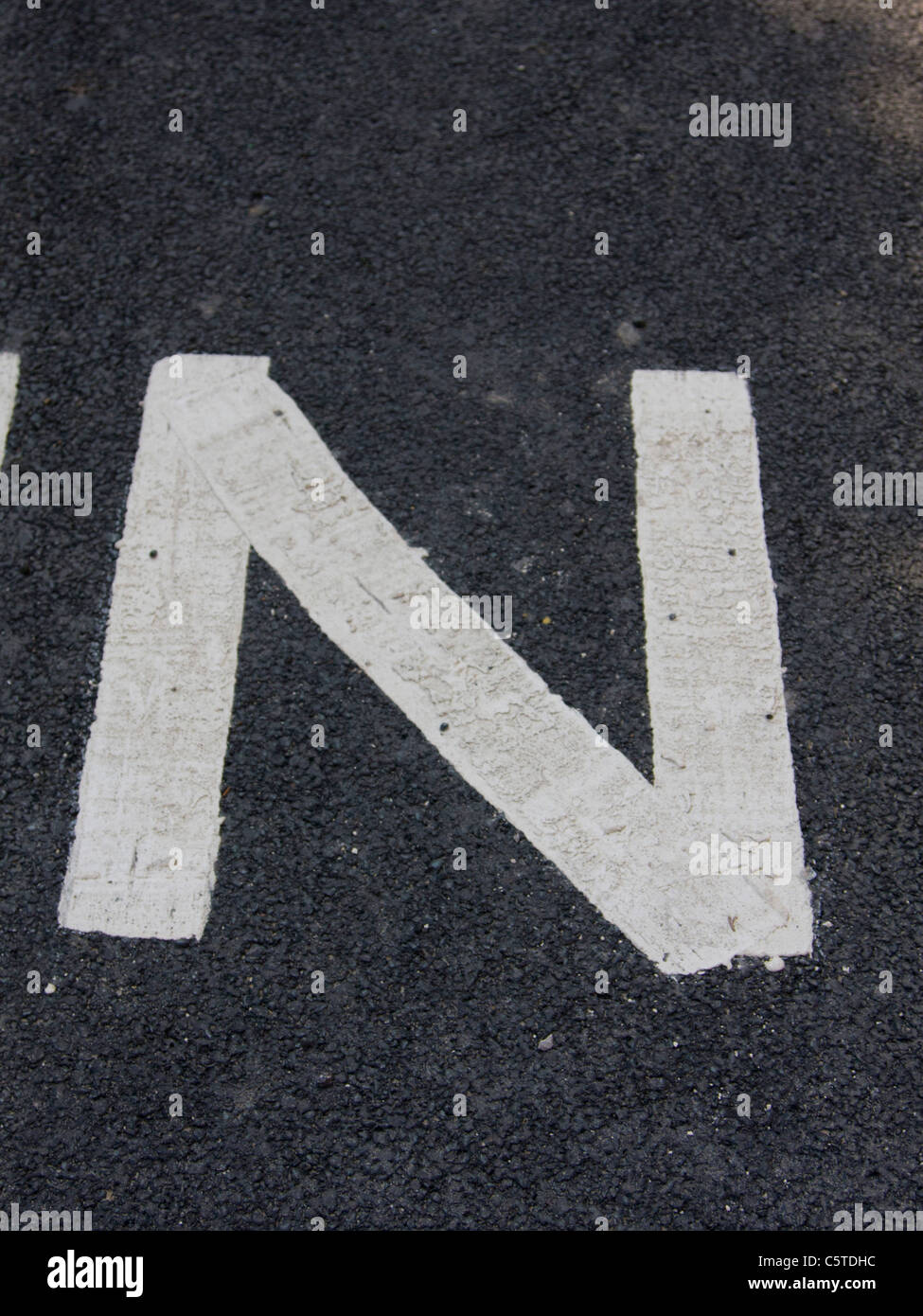 Character N alphabet character letter outside sign Stock Photo - Alamy