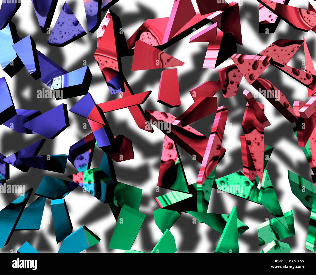 RGB CONCEPT: Falling to Pieces Stock Photo - Alamy