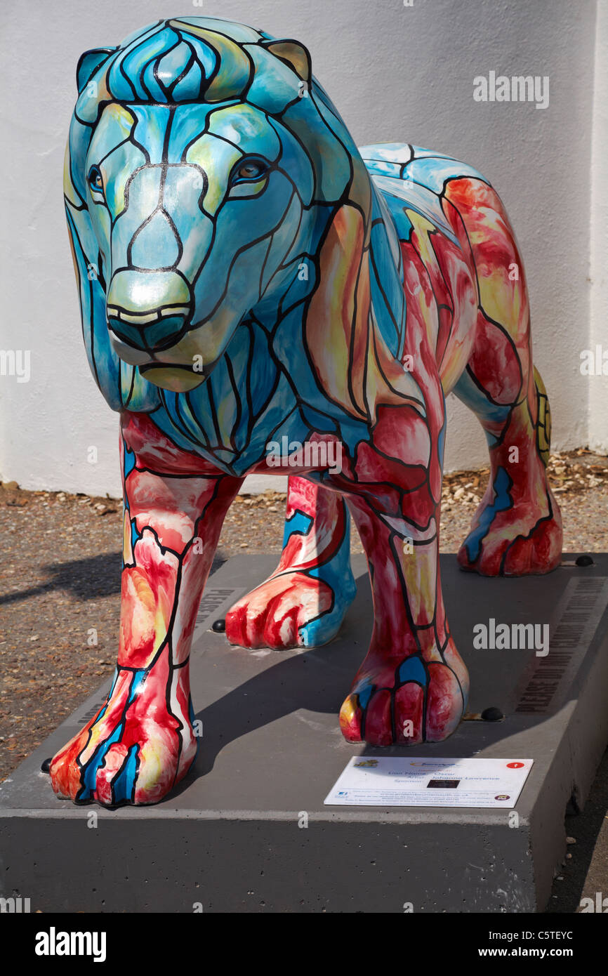 one of 50 lions on display for Pride in Bournemouth Lion display ...