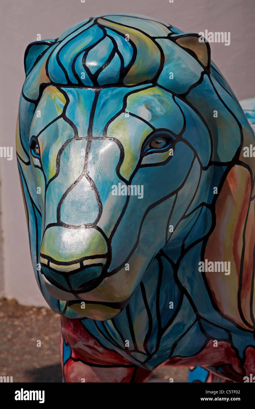 one of 50 lions on display for Pride in Bournemouth Lion display ...