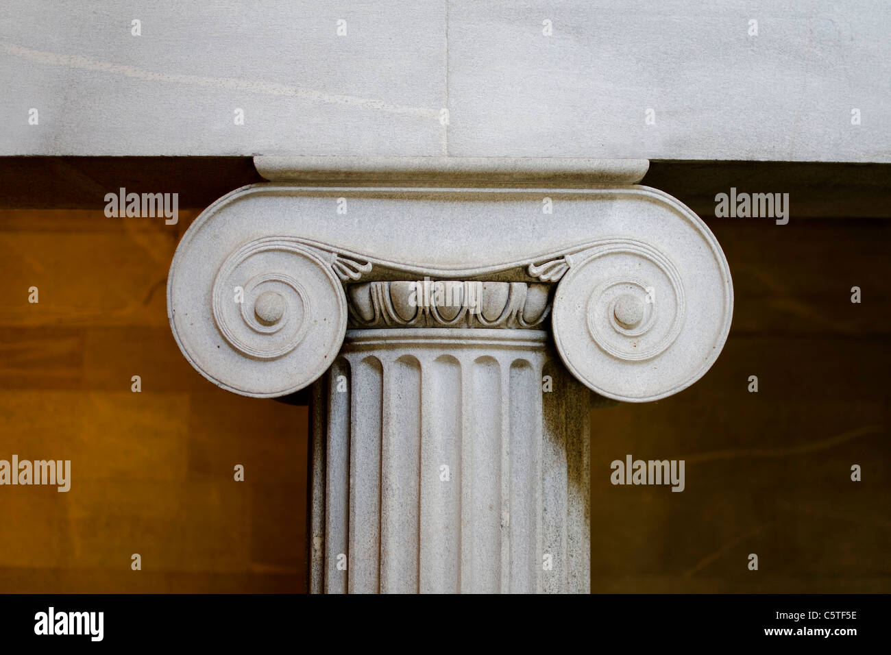 Interior ionic pillar closeup Stock Photo - Alamy