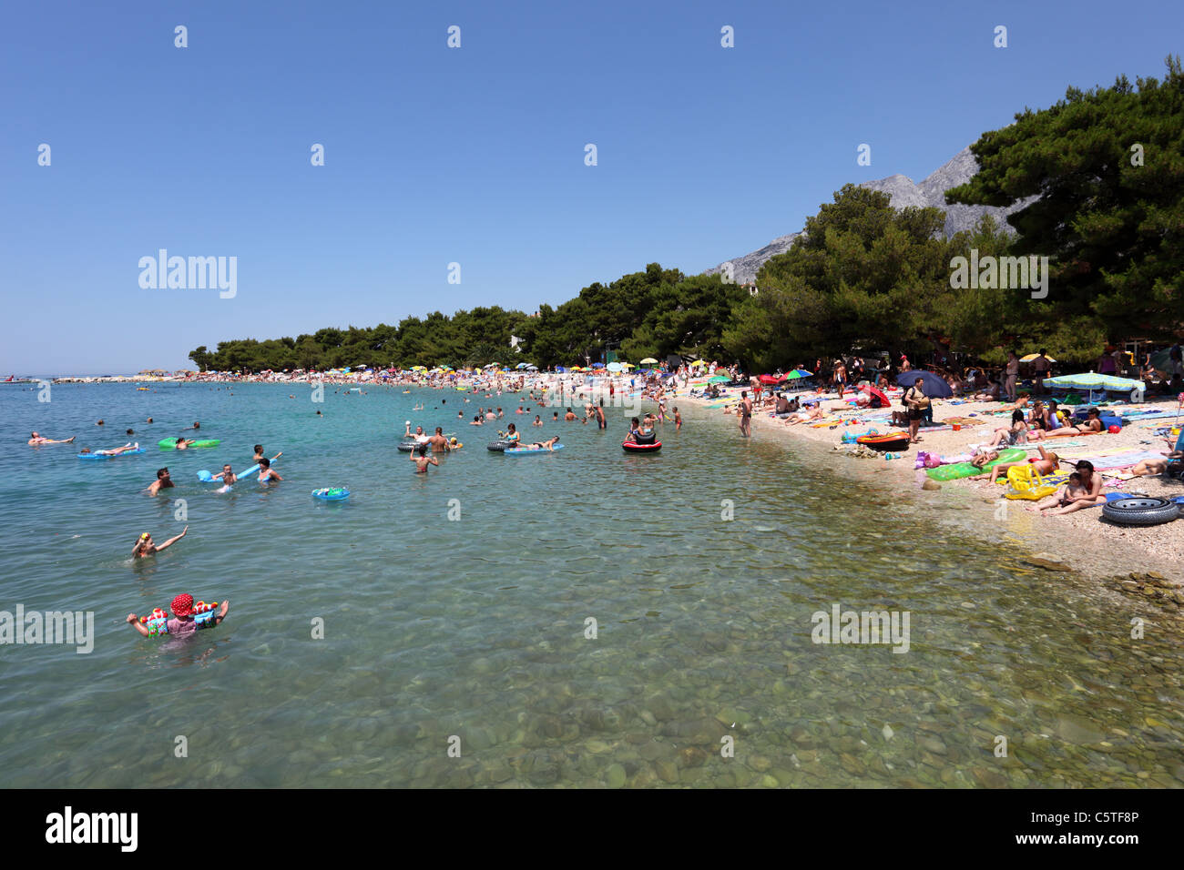 Adriatic beach in Promajna, Croatia Stock Photo - Alamy