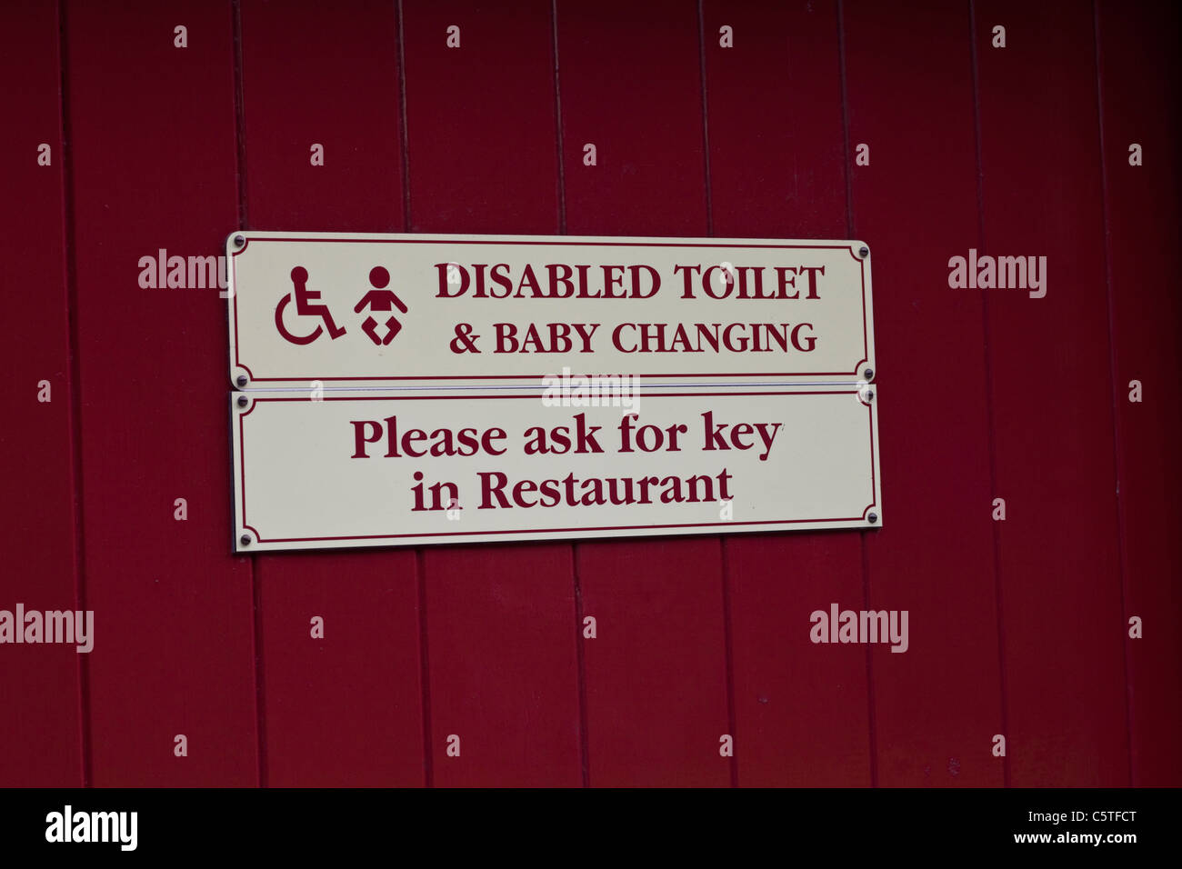 Disabled Toilet and Baby Changing Sign Stock Photo - Alamy