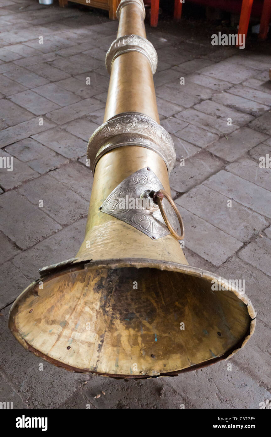 Tibetan music instrument horn hi-res stock photography and images - Alamy