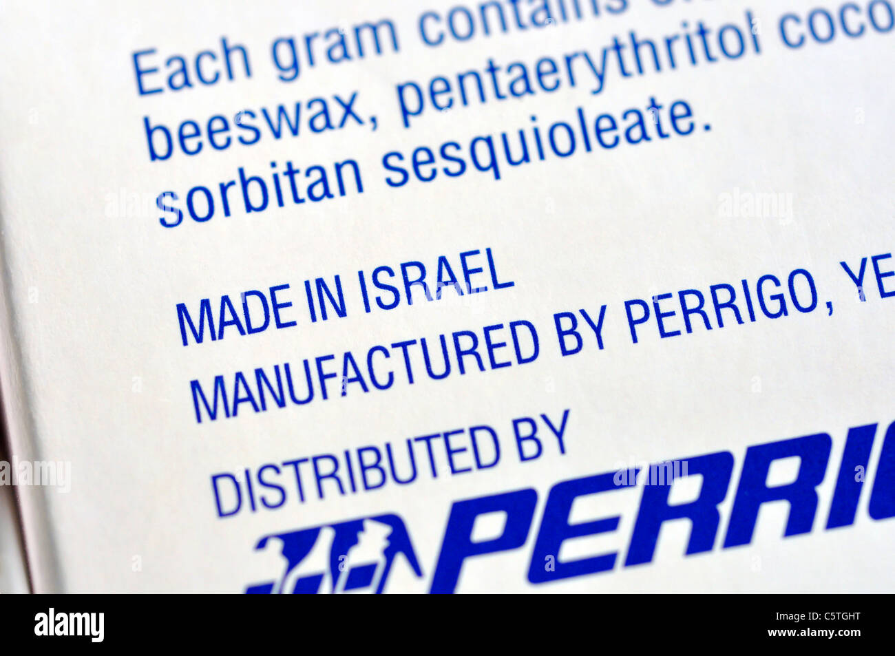Medication package perrigo made in israel manufactured sorbitan ...