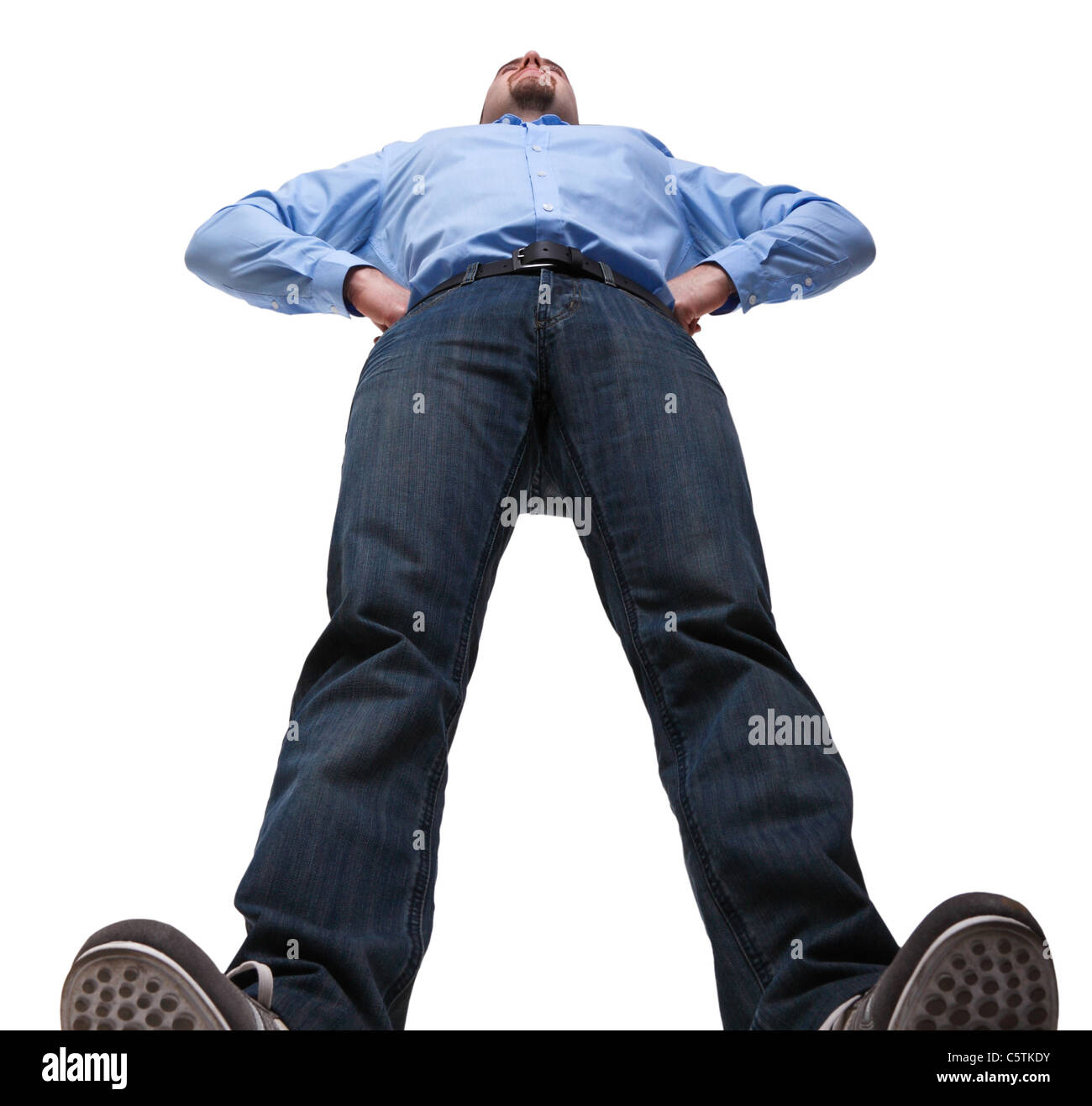 standing man isolated on white background Stock Photo - Alamy