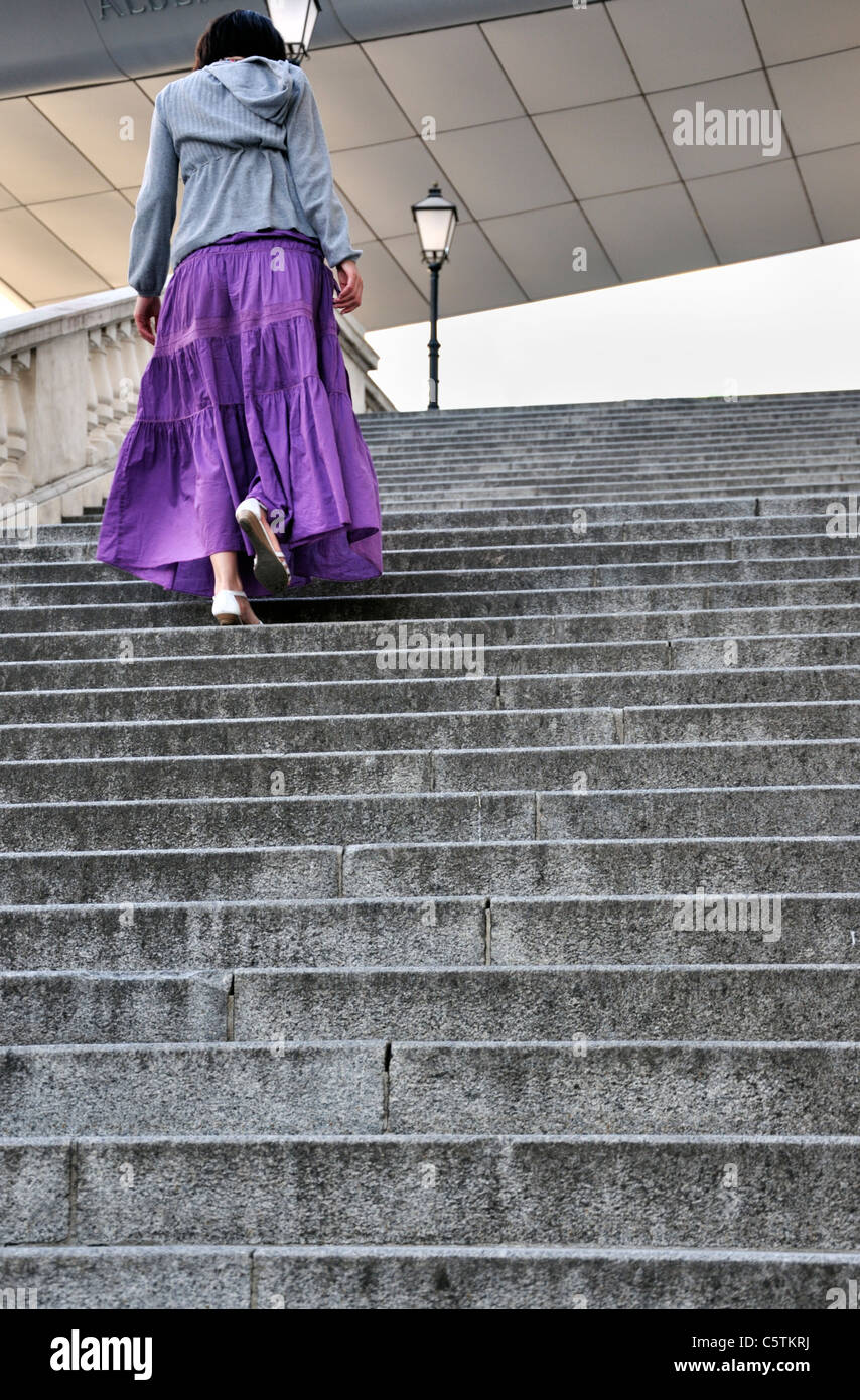 Woman rear view steps hi-res stock photography and images - Alamy