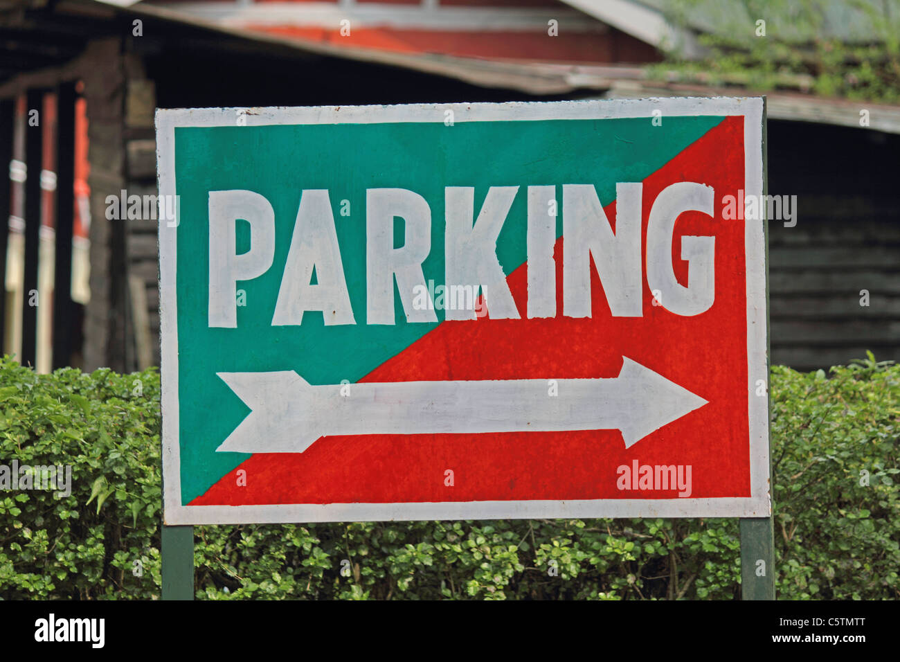 A noticeboard indicating Direction for Parking Stock Photo - Alamy