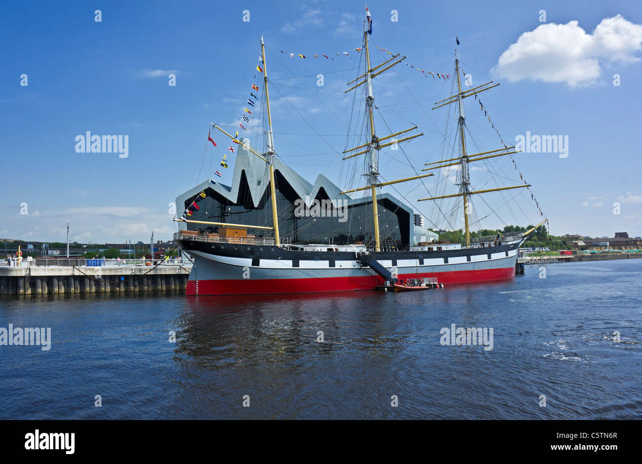 The Clyde Maritime Trust owned Tall Ship Glenlee moored at the newly ...
