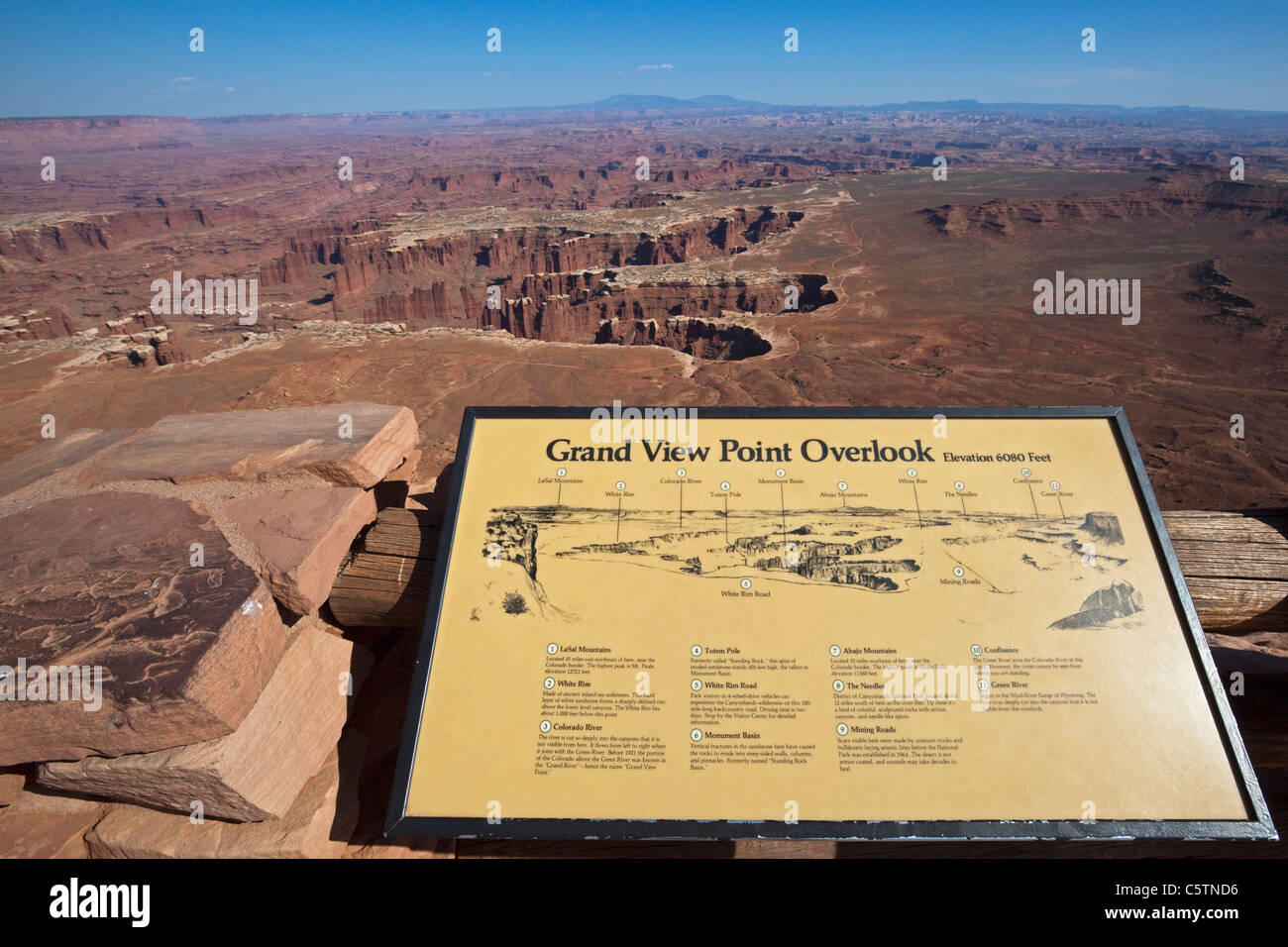 USA, Utah, Moab, Grand View Point Overlook, Canyonlands National Park ...
