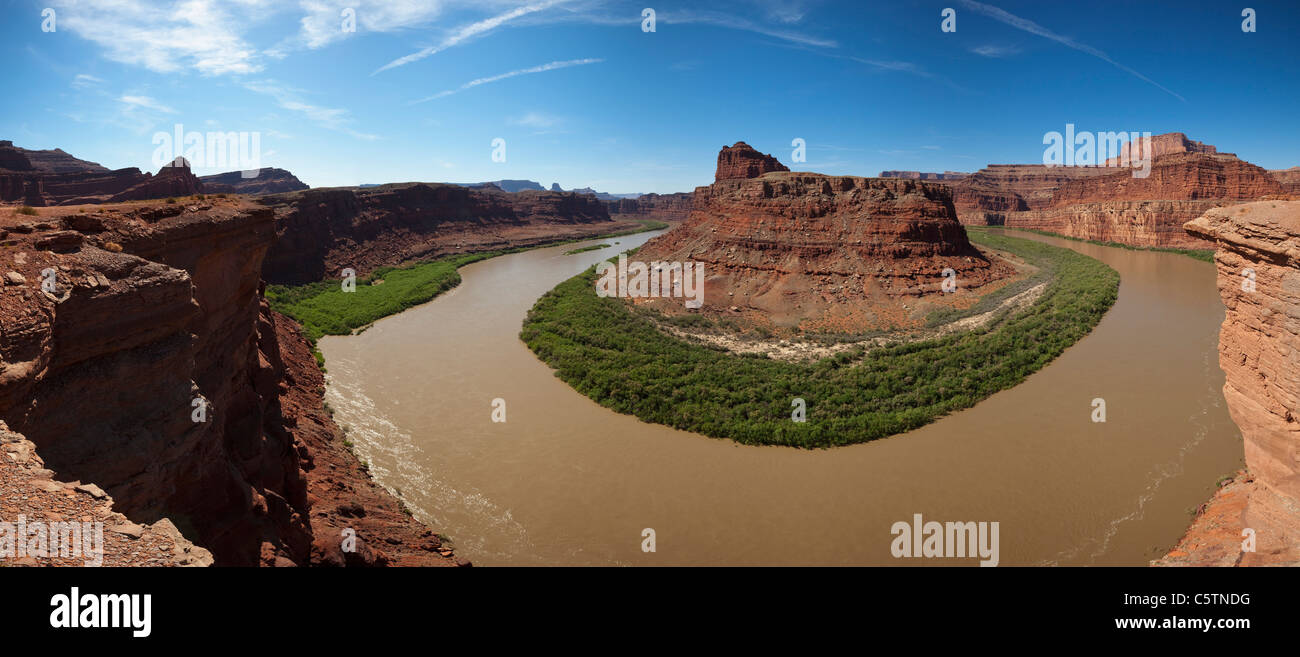 USA, Utah, Colorado River, rock formation, elevated view Stock Photo ...