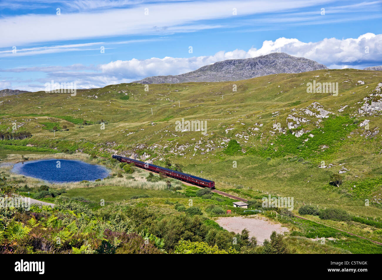 The afternoon Jacobite steam train heading towards Mallaig from Morar ...