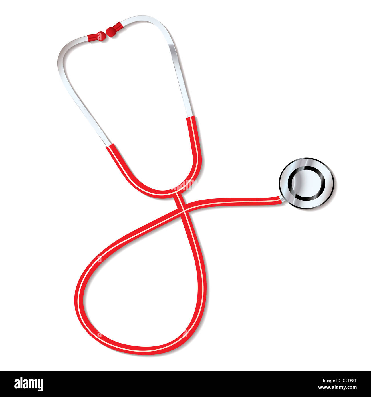 Red Doctors medical stethoscope for listening to Heart beat Stock Photo ...