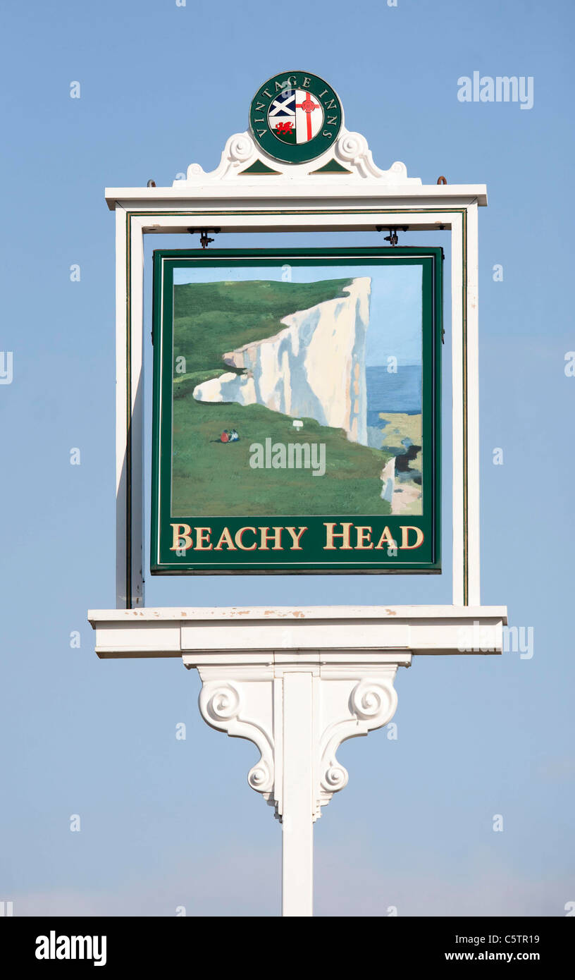 The Beachy Head public house sign. Picture by James Boardman Stock ...