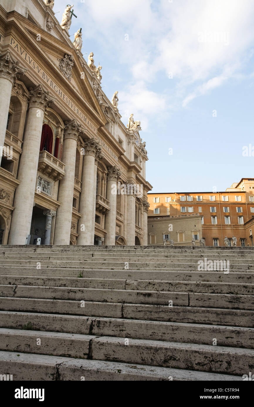 Italy, Rome, St. Peter's Basilica, Porch and steps Stock Photo - Alamy