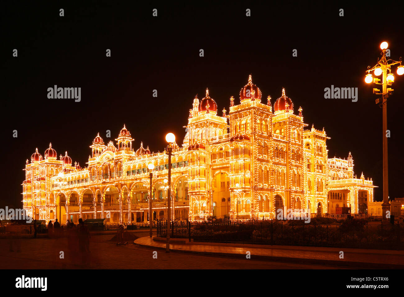 India, South India, Karnataka, Mysore, View of mysore palace Stock ...
